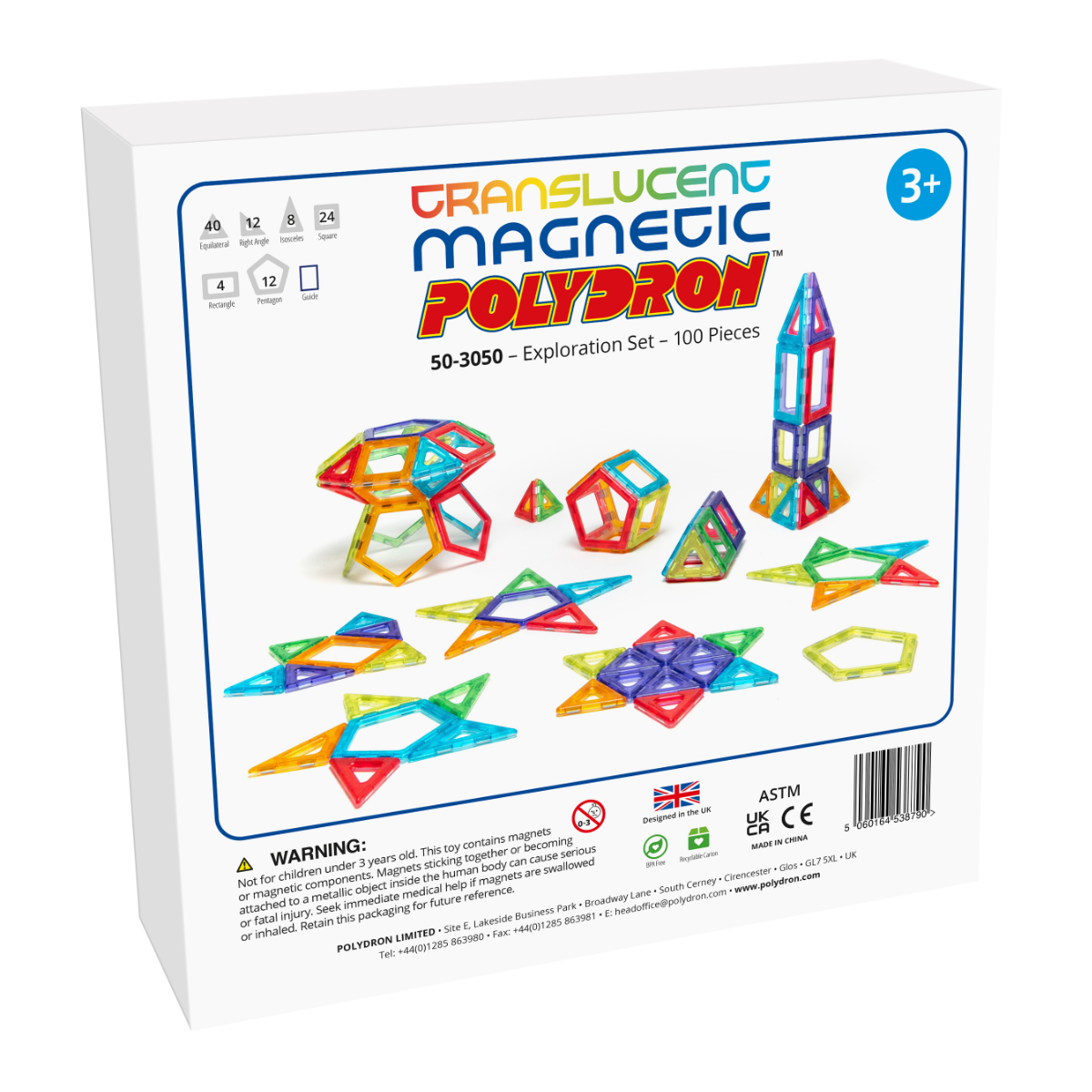 Translucent Magnetic Polydron Exploration Set