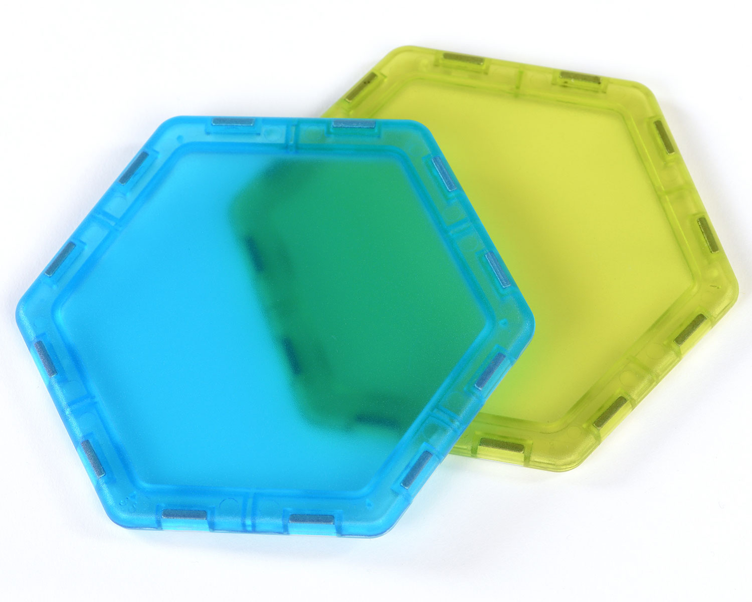 Translucent Solid Magnetic Polydron Essential Shapes Set