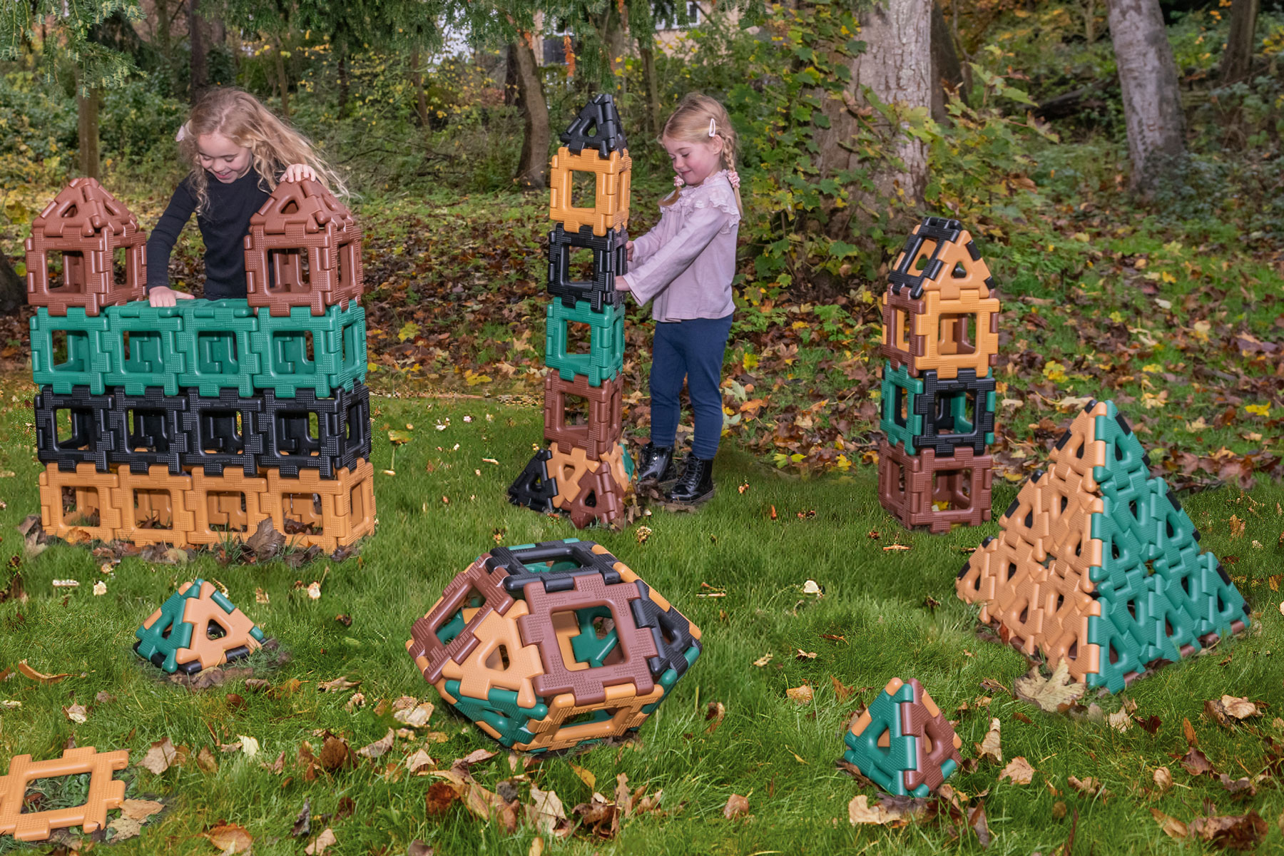 Giant Polydron Super Value Set Natural Colours