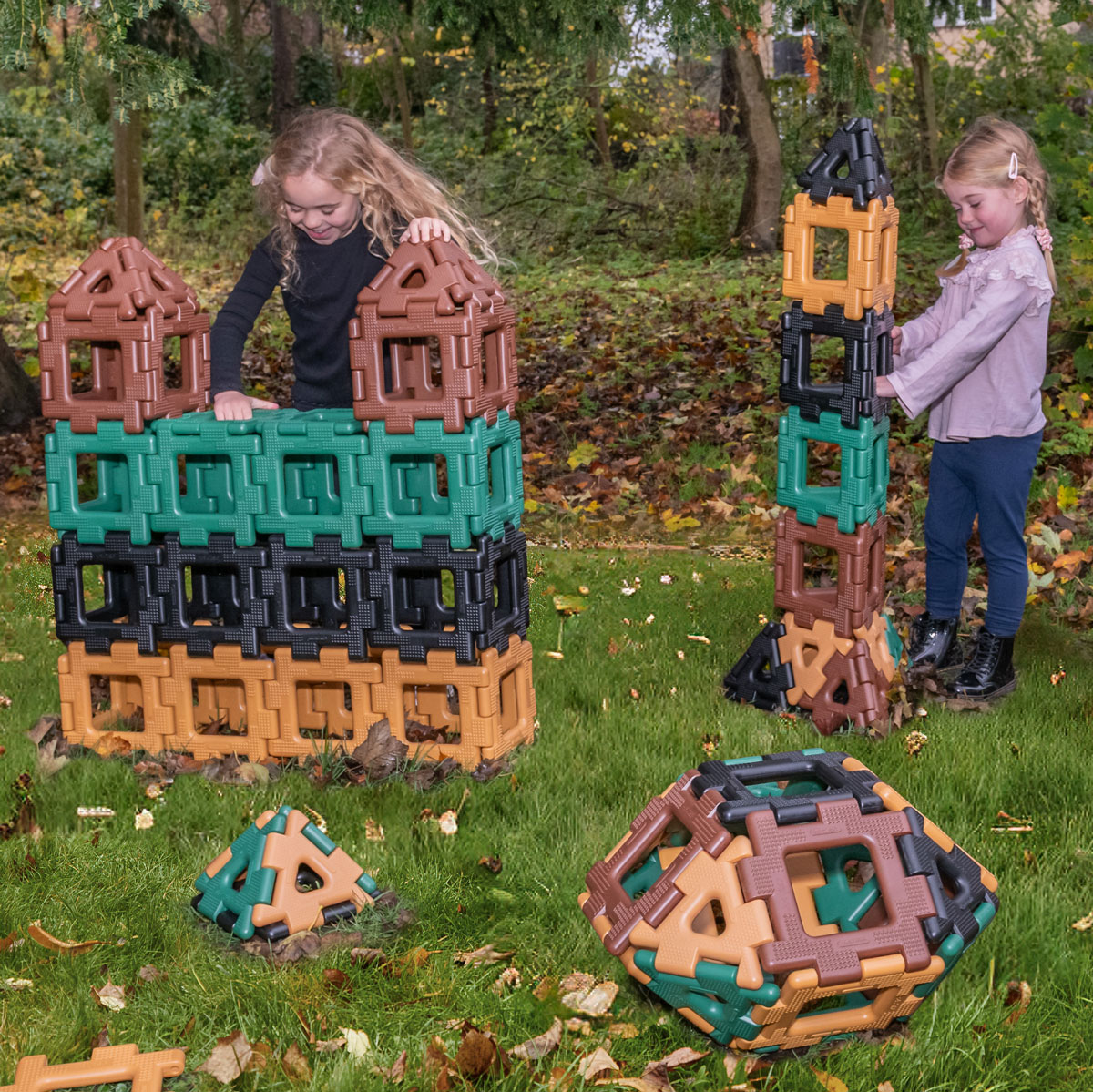 Giant Polydron Super Value Set Natural Colours